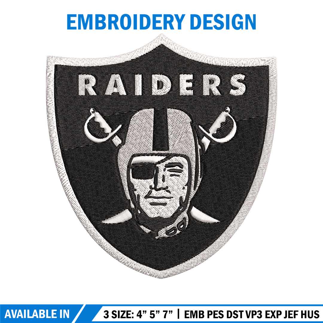 Las Vegas Raiders logo Embroidery, NFL Embroidery, Sport emb | Inspire ...