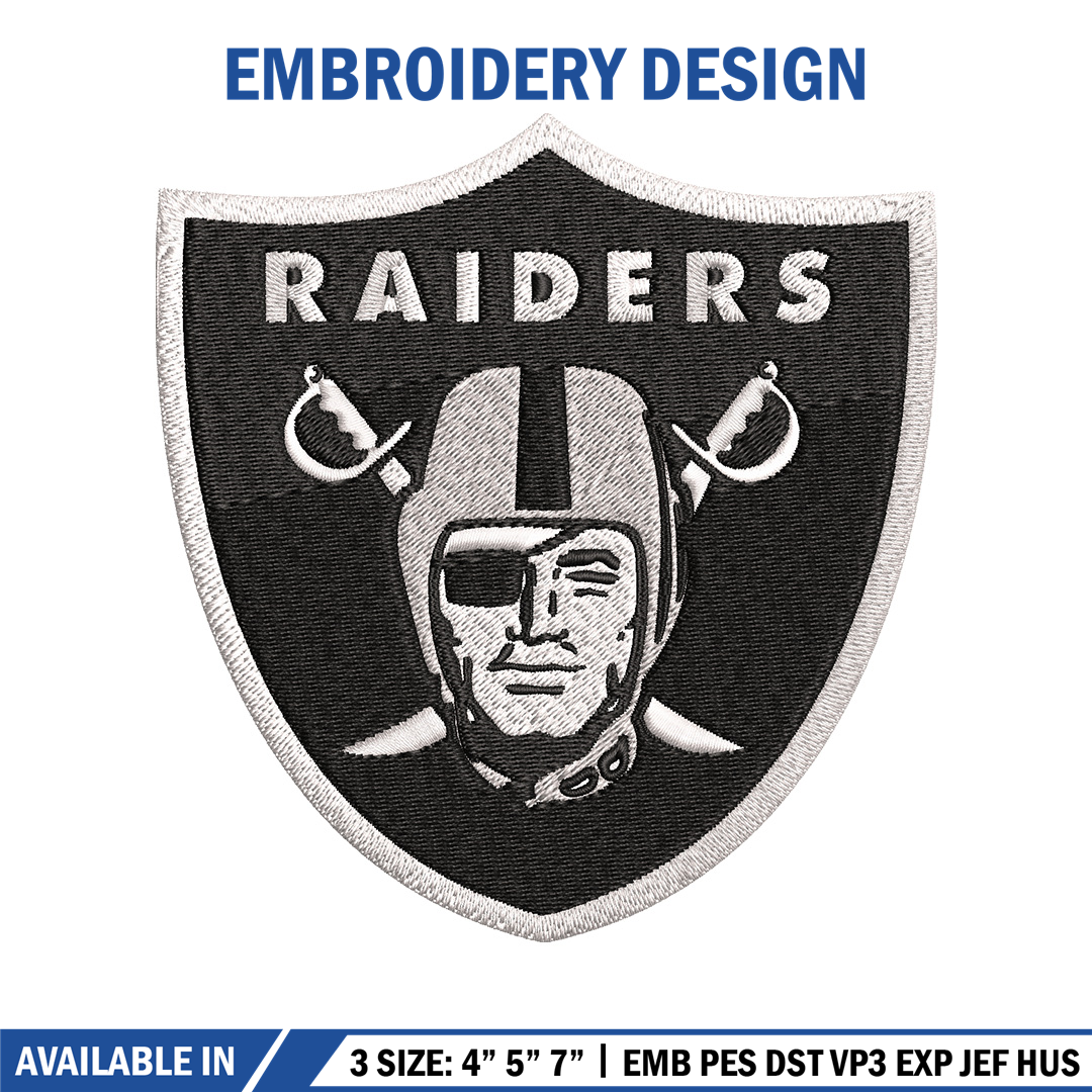 Las Vegas Raiders logo Embroidery, NFL Embroidery, Sport emb | Inspire ...