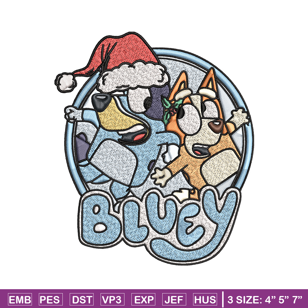Bluey circle Embroidery Design, Bluey Embroidery, Embroidery | Inspire ...