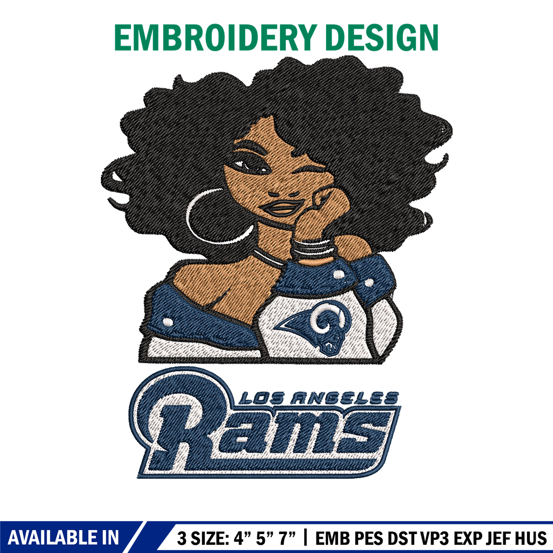 Los Angeles Rams embroidery design, NFL girl embroidery, Los | Inspire ...