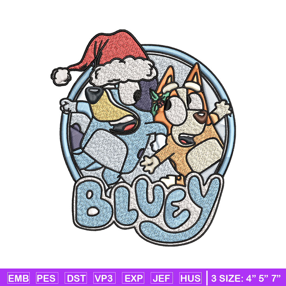 Bluey circle Embroidery Design, Bluey Embroidery, Embroidery | Inspire ...