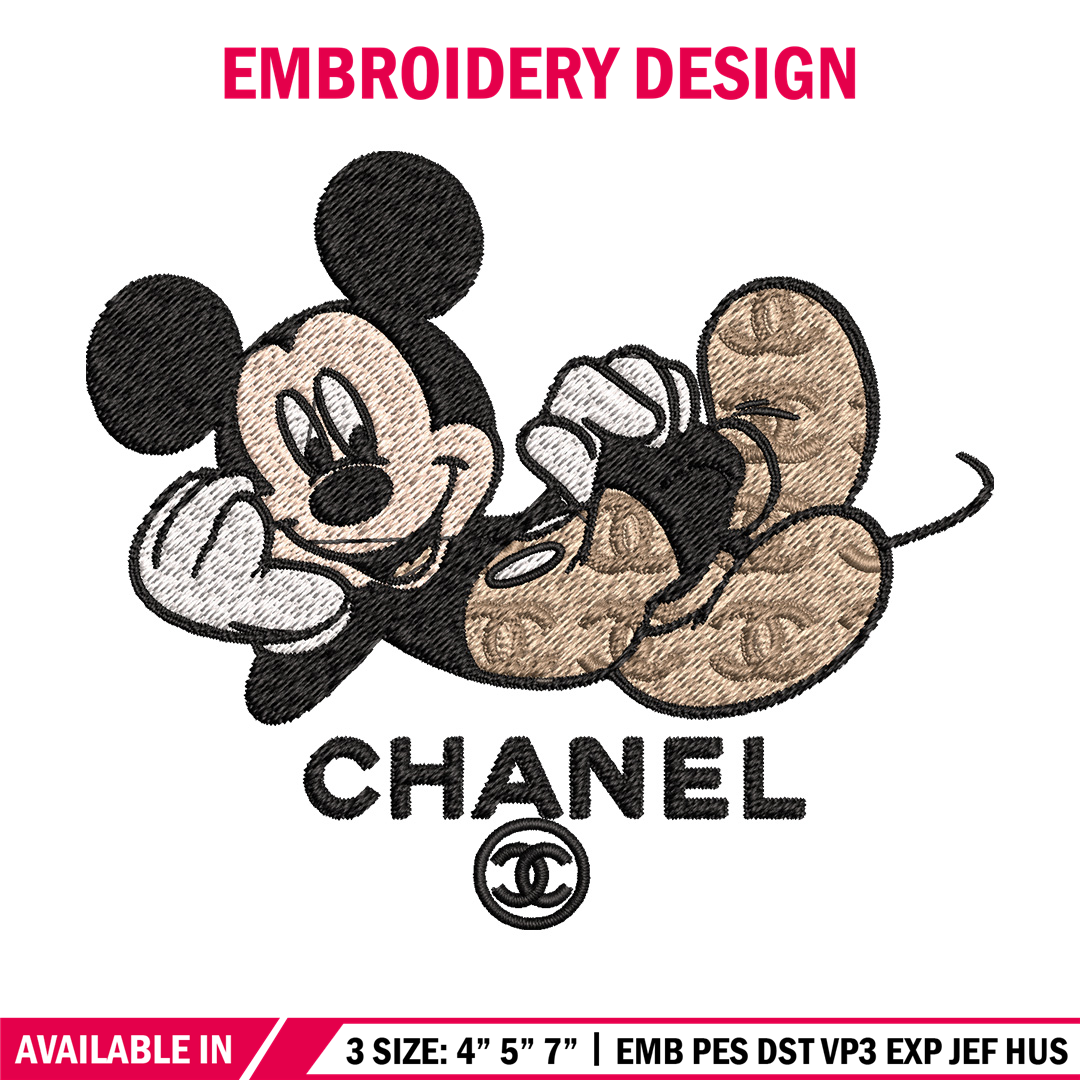 Mickey disney chanel Embroidery Design, Chanel Embroidery, B - Inspire ...
