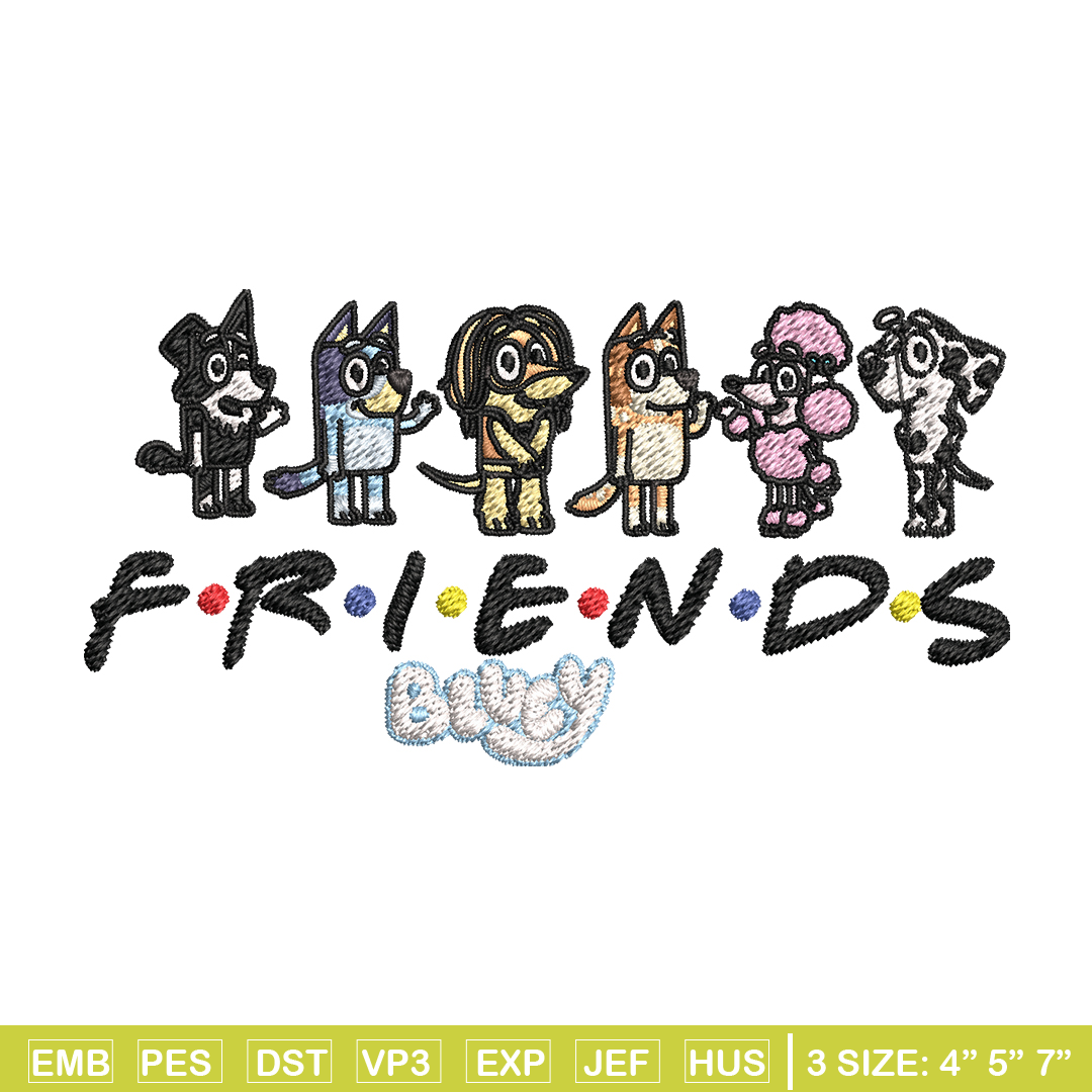 Bluey Friends Embroidery, Bluey Friends Embroidery, Embroide | Inspire ...