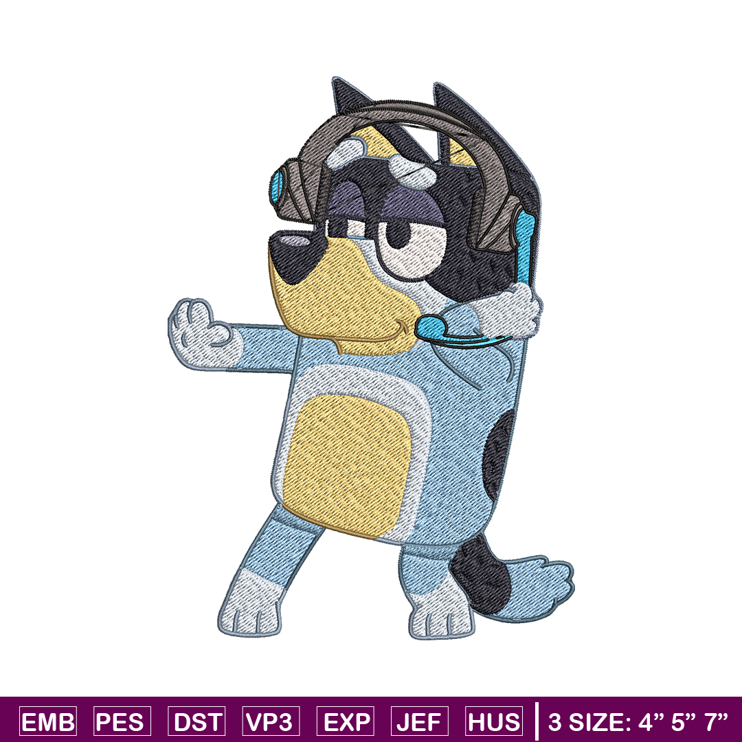 Bluey headphones Embroidery, Bluey headphones Embroidery, Em | Inspire ...