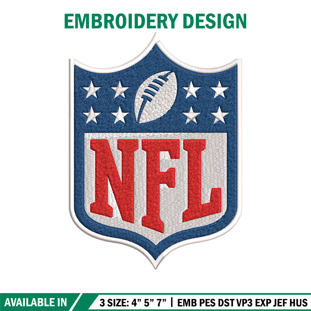 National Football Leagues logo Embroidery, NFL Embroidery, S - Inspire ...