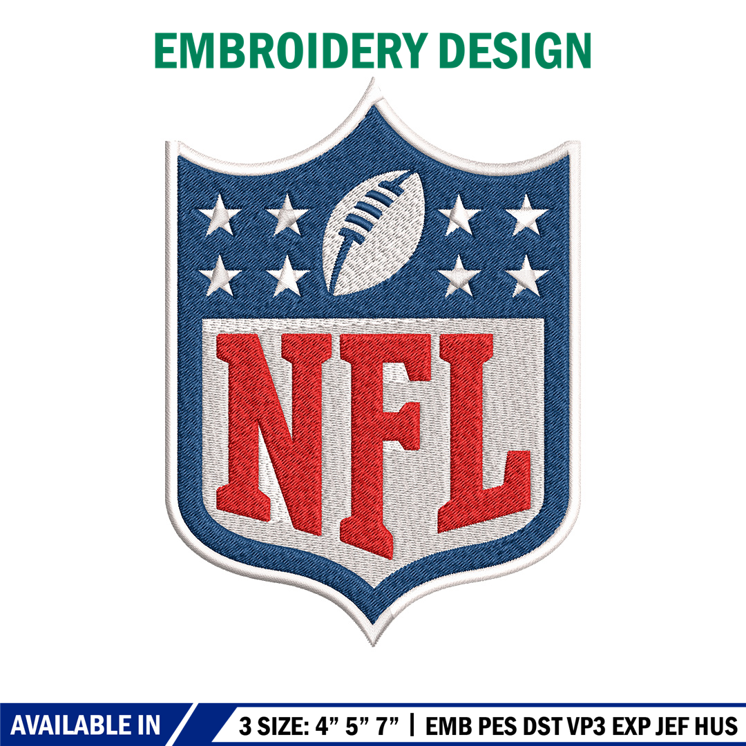 National Football Leagues logo Embroidery, NFL Embroidery, S | Inspire ...