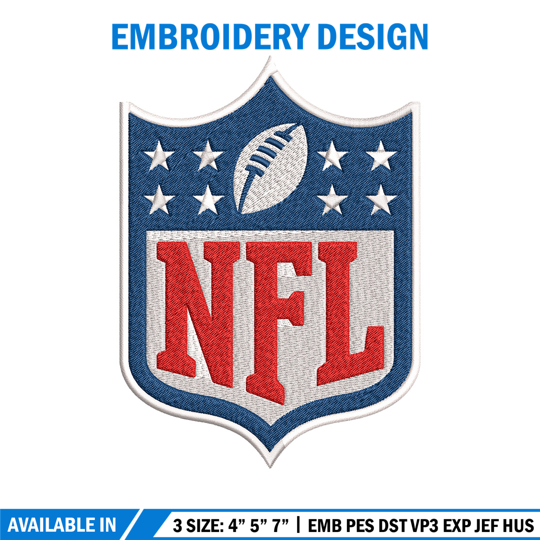 National Football Leagues logo Embroidery, NFL Embroidery, S | Inspire ...