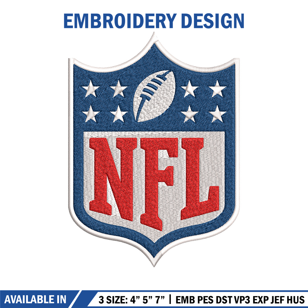 National Football Leagues logo Embroidery, NFL Embroidery, S | Inspire ...