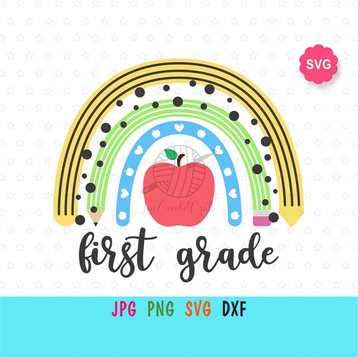 Rainbow First Grade Svg for cricut, Back to school print for - Inspire ...