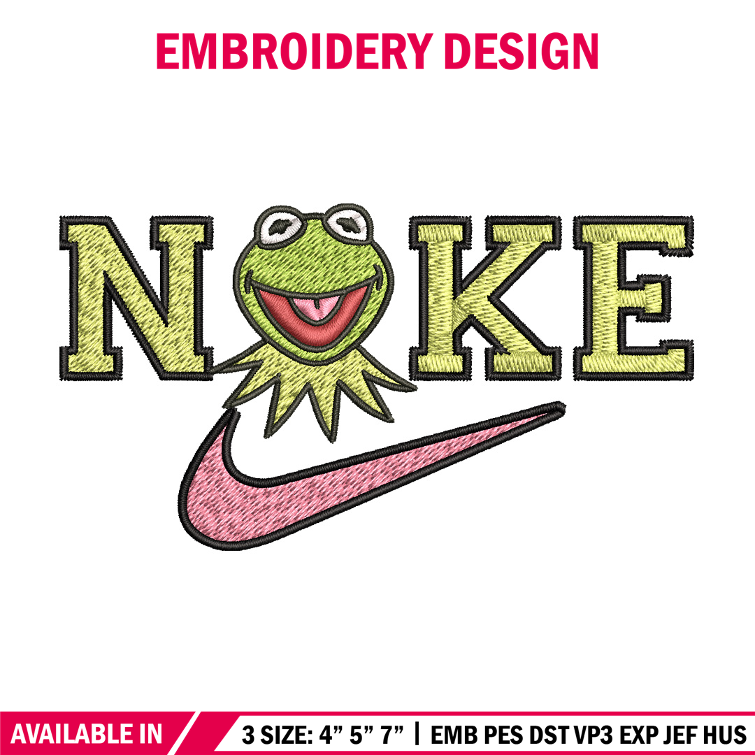 Nike frog Embroidery Design, Brand Embroidery, Nike Embroide | Inspire Uplift