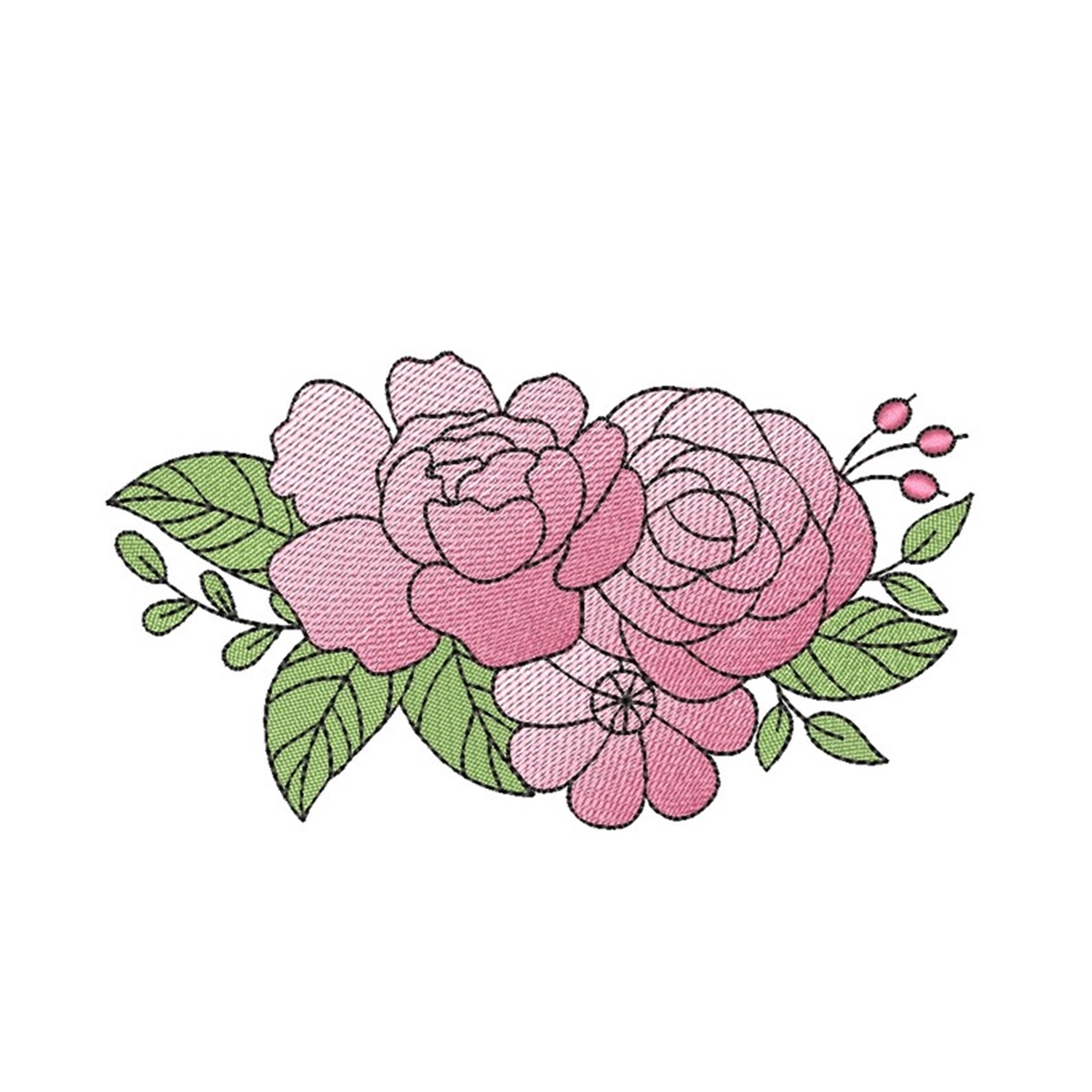 Flower Embroidery Design, 3 sizes, Instant Download | Inspire Uplift