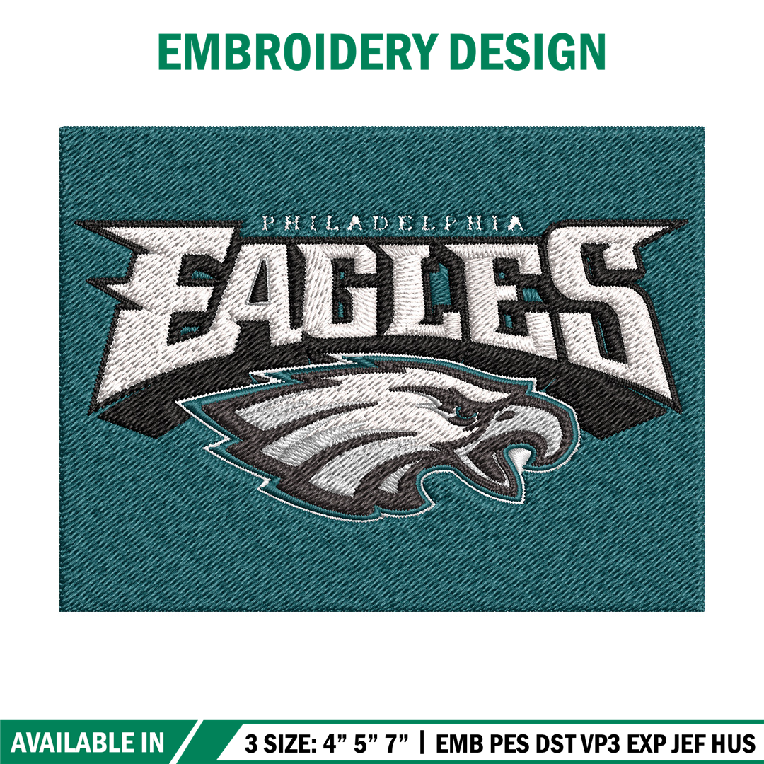 Philadelphia Eagles logo Embroidery, NFL Embroidery, Sport e | Inspire ...