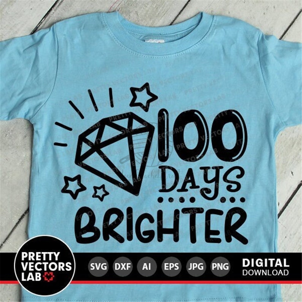 100 Days Brighter Svg, 100th Day of School Svg Dxf Eps Png, | Inspire ...