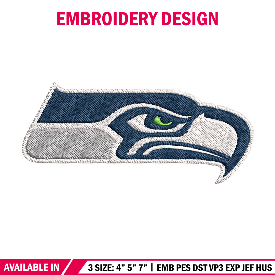 Seattle Seahawks logo Embroidery, NFL Embroidery, Sport embr | Inspire ...