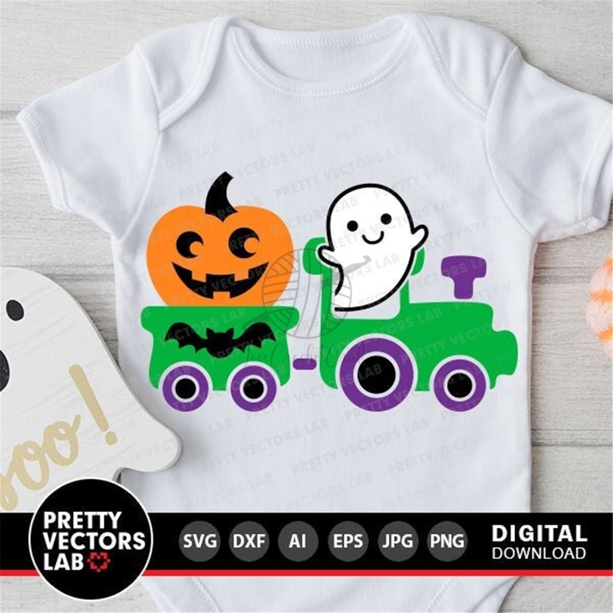 Kids Halloween Svg, Pumpkin Train Cut Files, Ghost Svg, Dxf, | Inspire ...