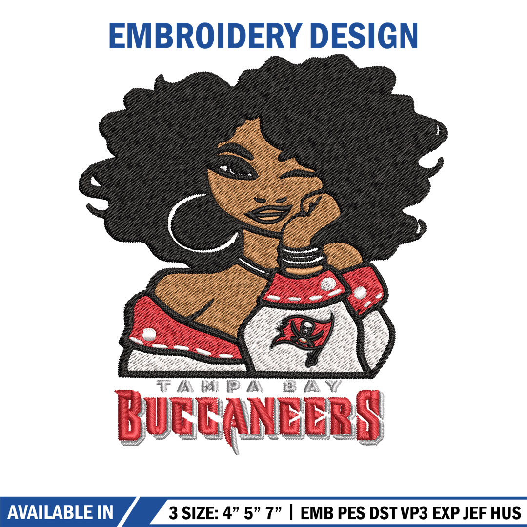 Tampa Bay Buccaneers embroidery design, NFL girl embroidery, | Inspire ...