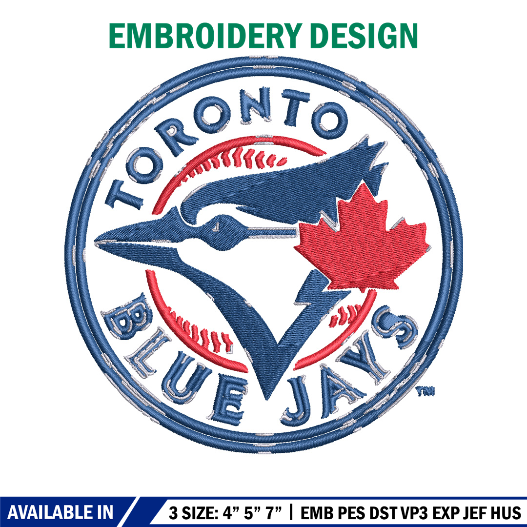 Toronto Blue Jays logo Embroidery, MLB Embroidery, Sport emb | Inspire Uplift