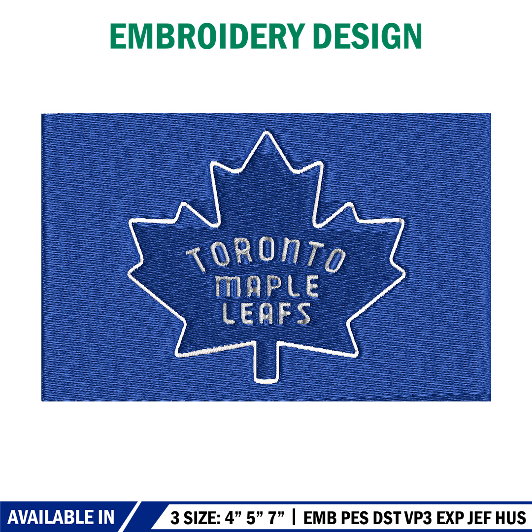 Toronto Maple logo Embroidery, NHL Embroidery, Sport embroid | Inspire ...