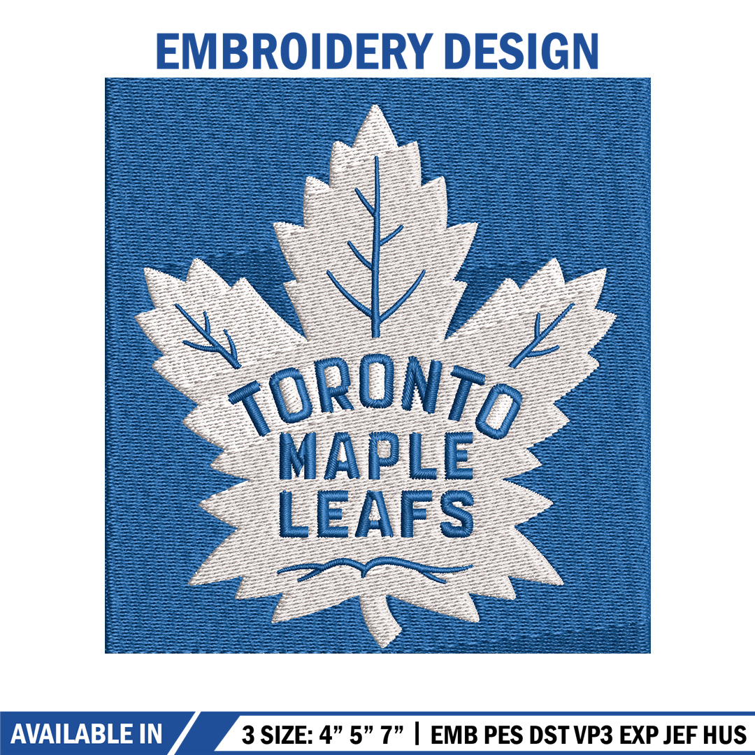 Toronto Maple logo Embroidery, NHL Embroidery, Sport embroid | Inspire ...