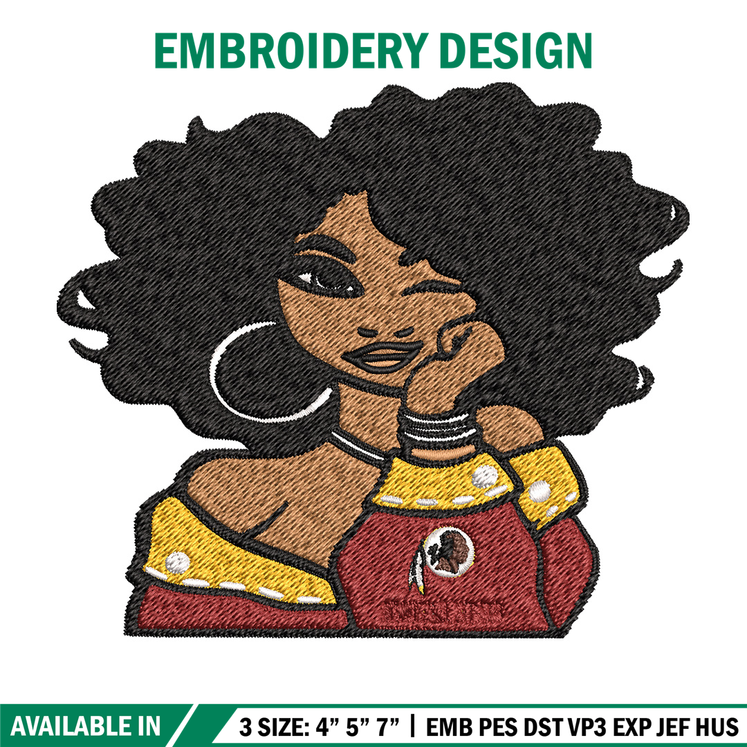 Washington Commanders Girl embroidery design, NFL girl embro | Inspire ...