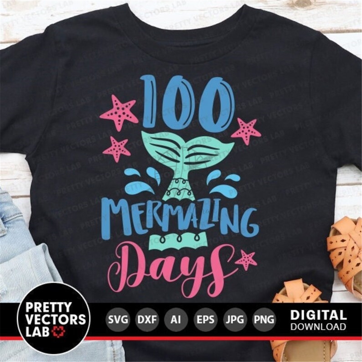 100 Mermazing Days Svg, 100 Days of School Svg, Mermaid Tail | Inspire ...