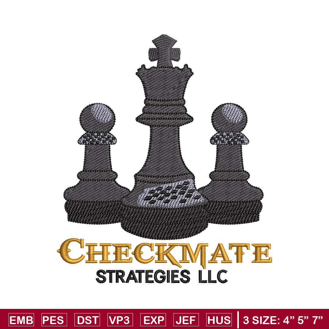 Checkmate Logo embroidery design, Checkmate Logo embroidery, | Inspire ...