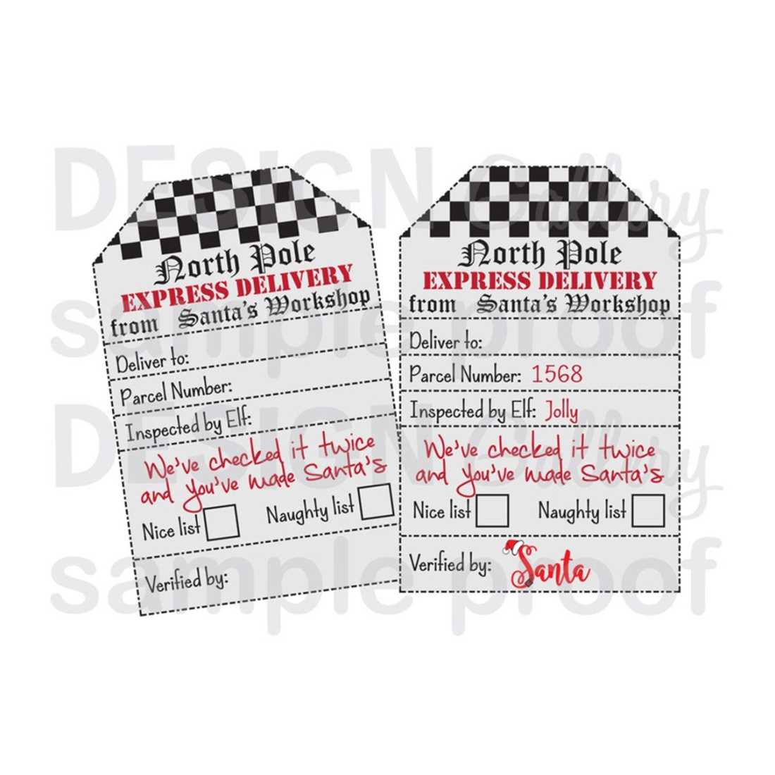 Christmas Santa Gift Tags - printable DIY instant download d | Inspire ...