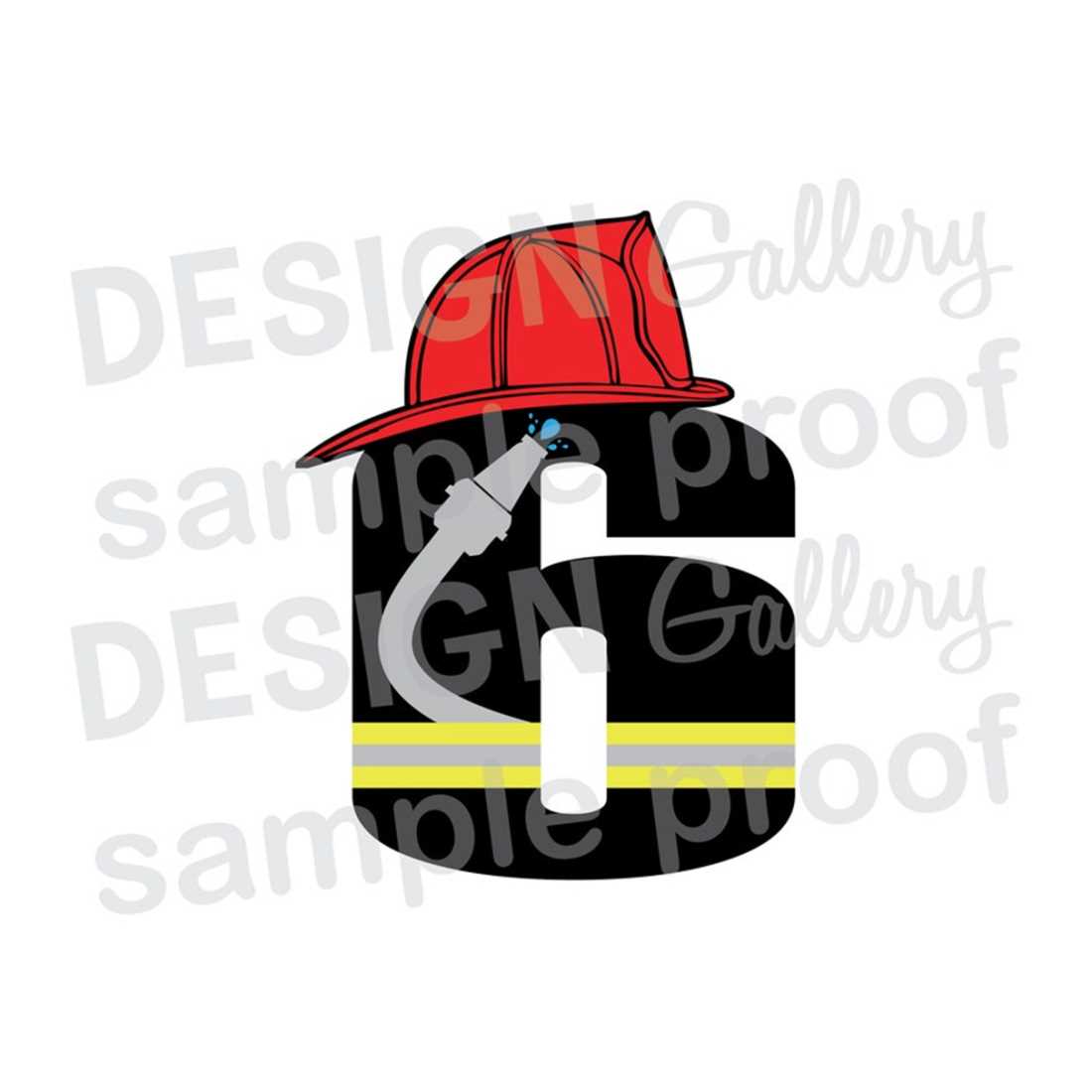 6 Six - Firefighter - JPG, png & SVG, DXF cut file, Printabl | Inspire ...