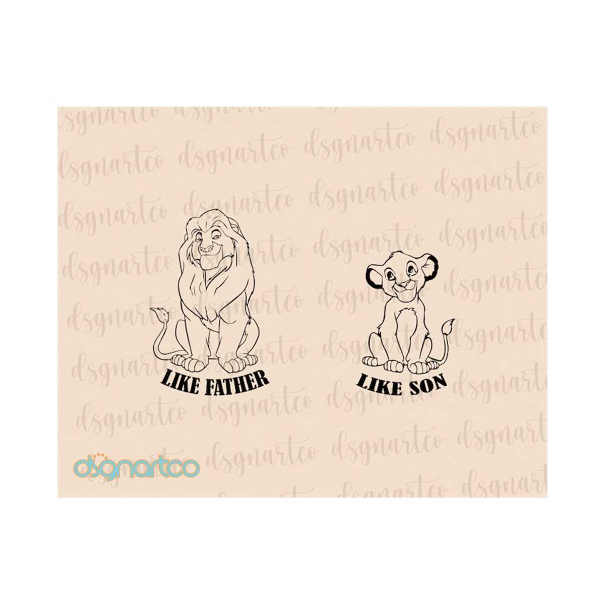 Like Father Like Son SVG, Lion King Family SVG, Simba SVG, C - Inspire ...