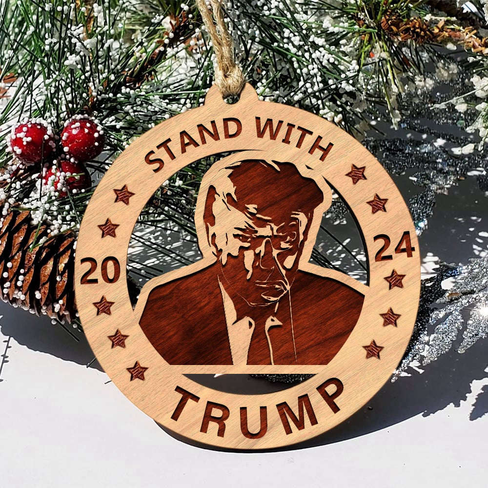 Trump 2024 MAGA Ornament Stand: Unique Mugshot Design for Ch - Inspire ...
