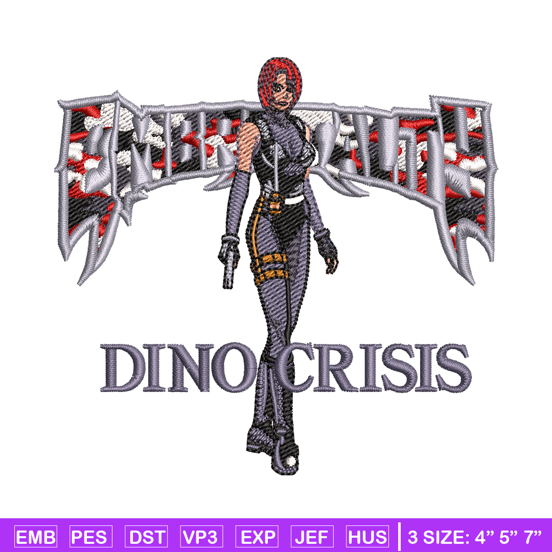 Dino Crisis embroidery design, Dino Crisis embroidery, logo | Inspire ...