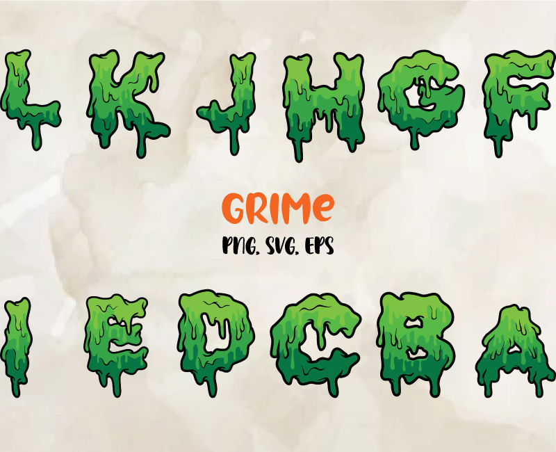 Green Grime Fonts, Modern Font, Fonts For Cricut, Beauty Fon | Inspire ...