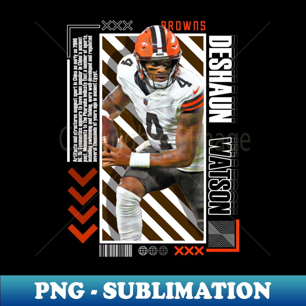 Deshaun Watson Football Paper Poster Browns 9 - PNG Transpar | Inspire ...