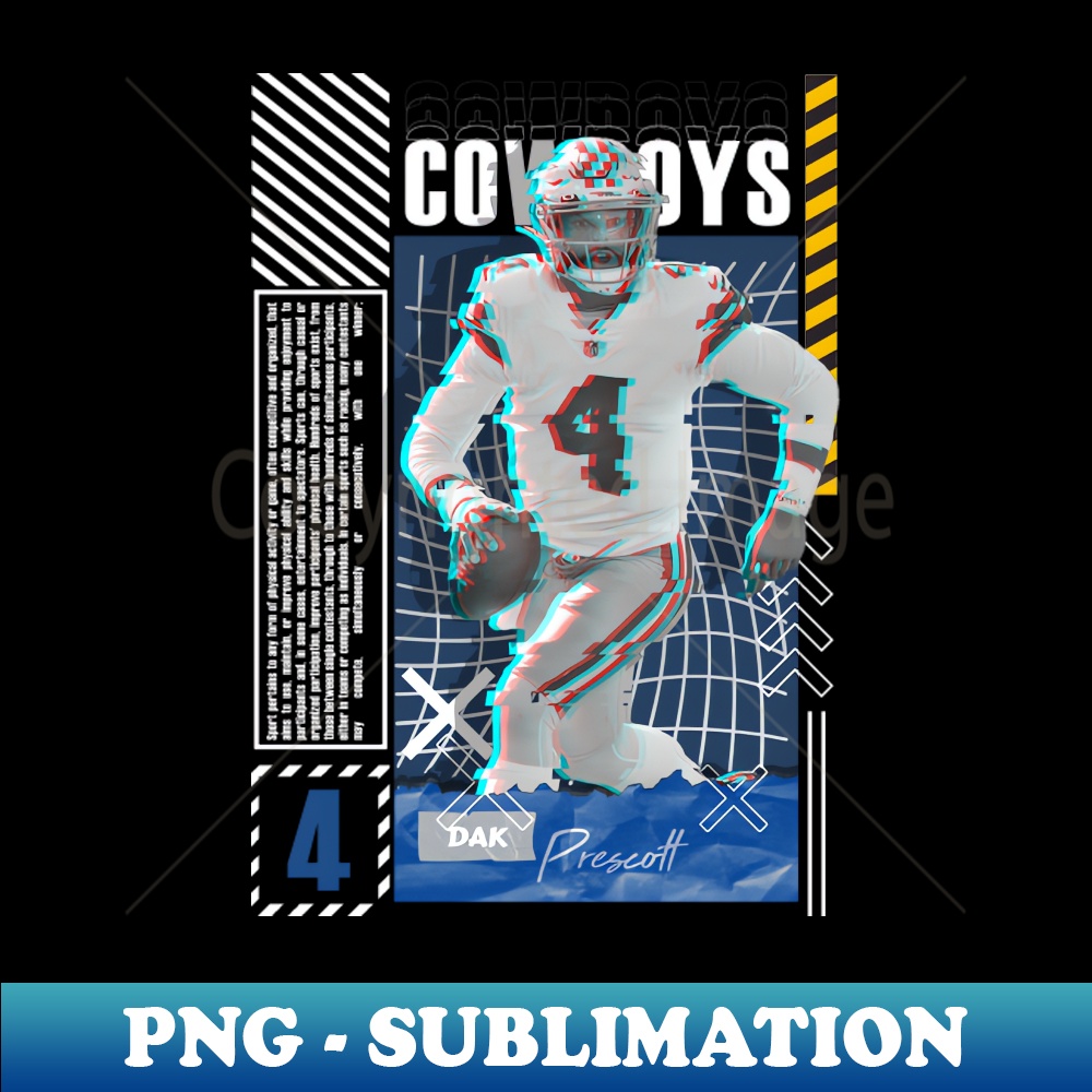 Dak Prescott Football Design Poster Cowboys - PNG Transparen | Inspire ...
