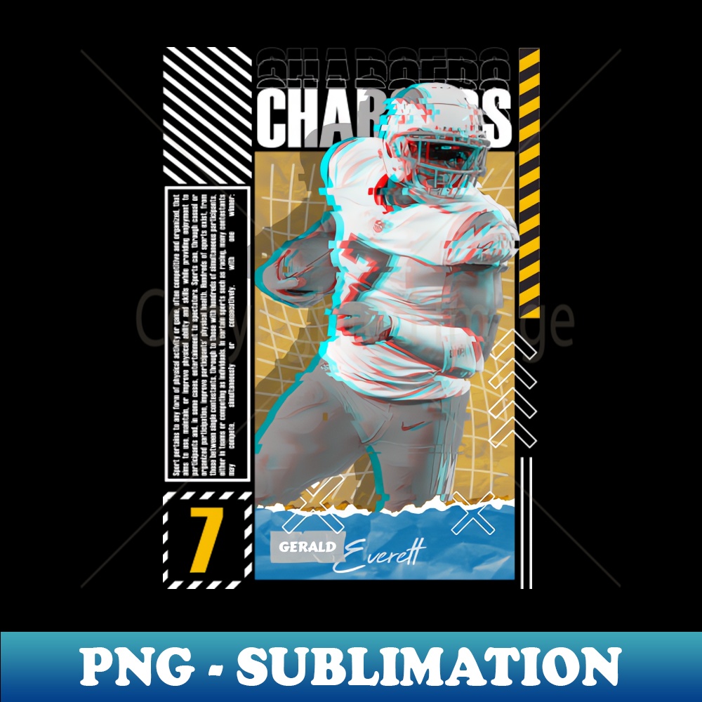 Gerald Everett Football Design Poster Chargers - Professiona | Inspire ...