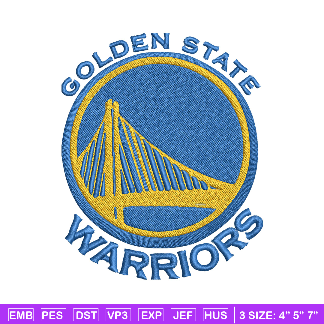 Golden State Warriors logo Embroidery, NBA Embroidery, Sport | Inspire ...