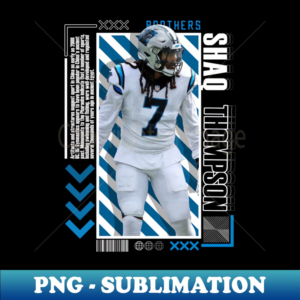 Shaq Thompson Football Paper Poster Panthers 9 - PNG Sublima | Inspire ...