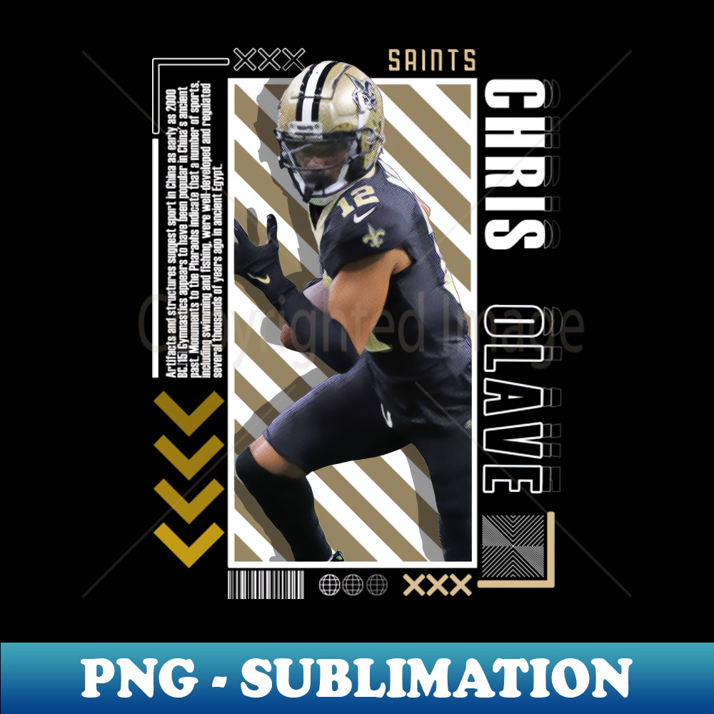 Chris Olave Football Paper Poster Saints 9 - Exclusive PNG S - Inspire ...