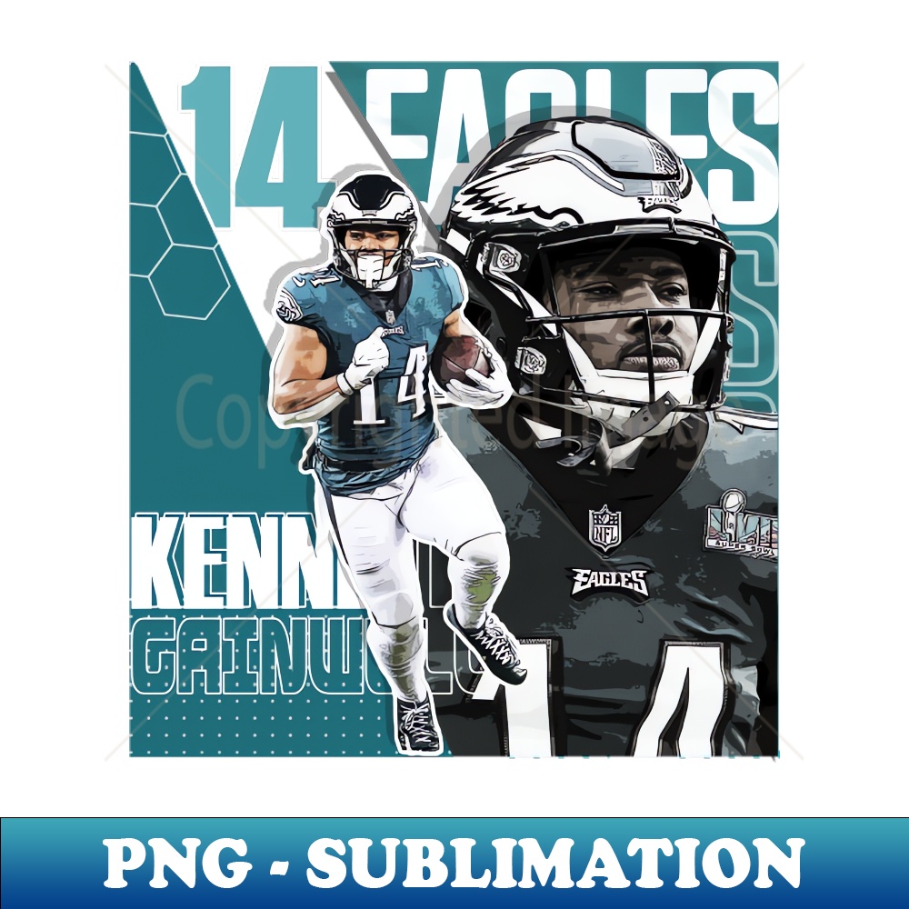 Kenneth Gainwell Football Design Poster Eagles - PNG Transpa | Inspire ...