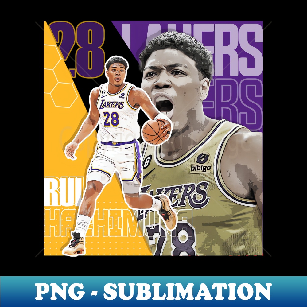 Rui Hachimura Basketball Design Poster Lakers - Signature Su | Inspire ...