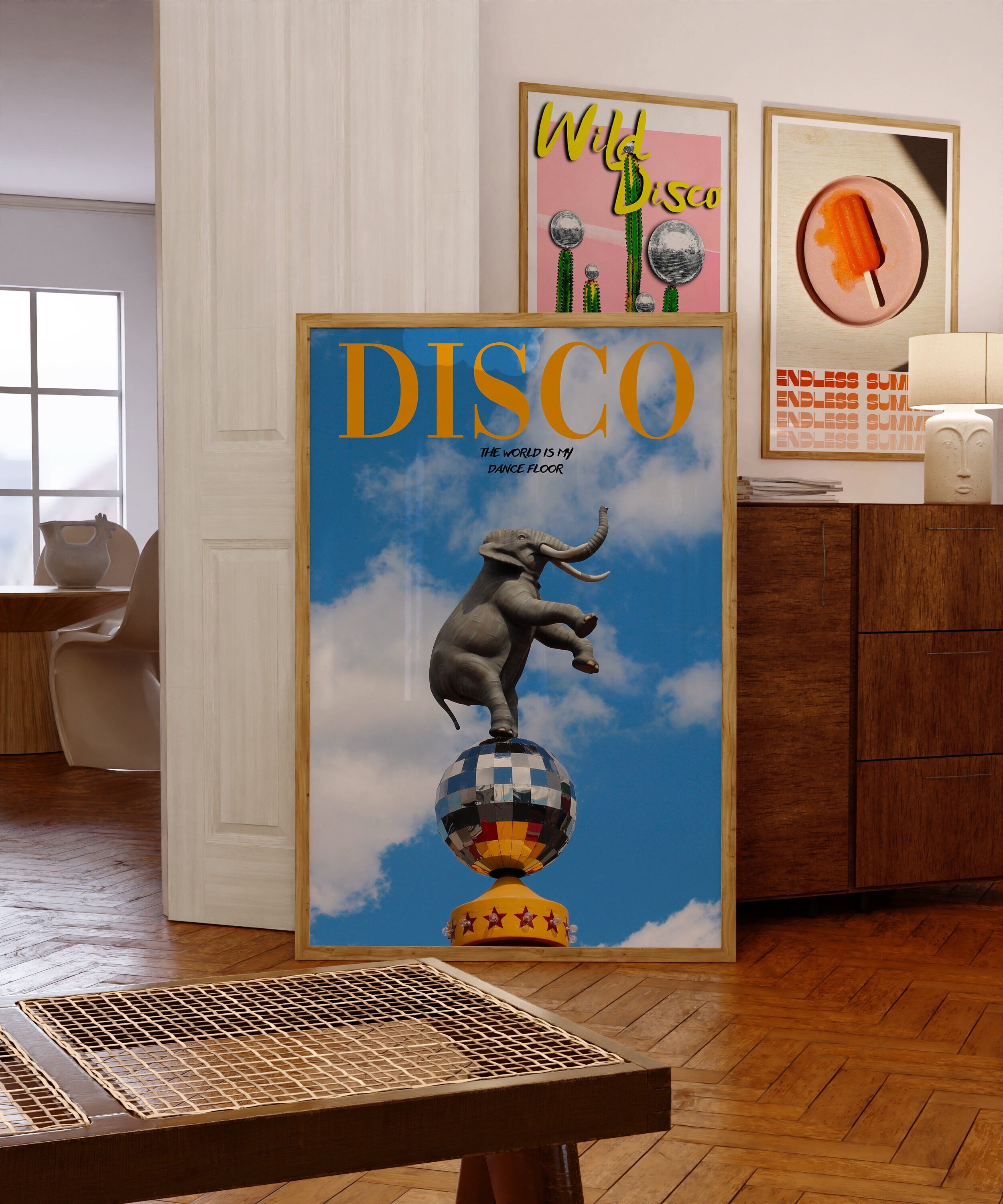 Disco Magazine Poster, 70s Poster, Blue Wall Art, Disco Prin | Inspire ...
