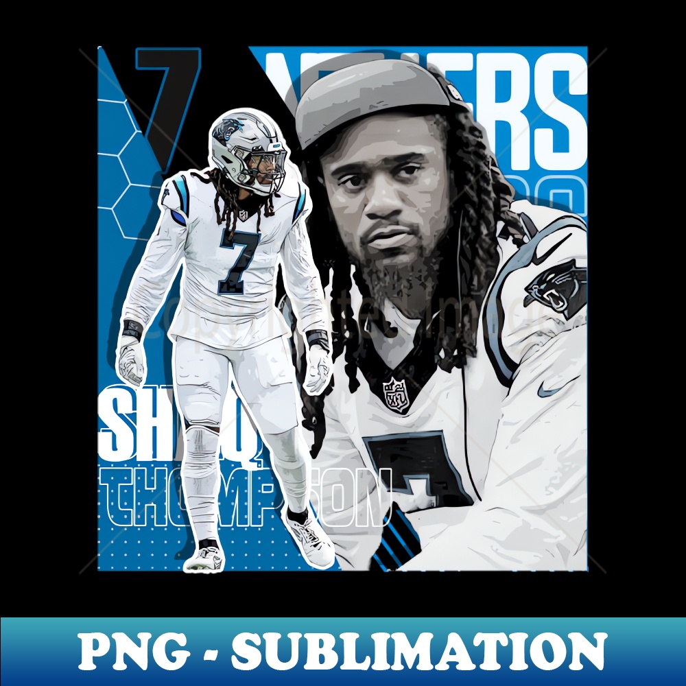 Shaq Thompson Football Paper Poster Panthers 7 - PNG Transpa | Inspire ...