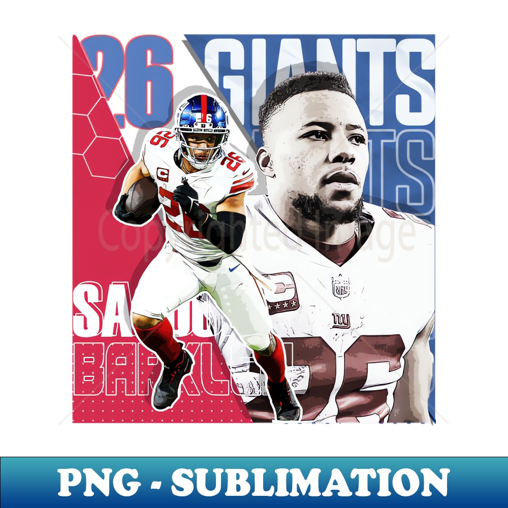 Saquon Barkley Football Design Poster Giants - Instant Subli | Inspire ...