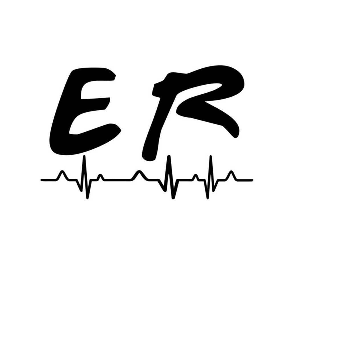 ER SVG - Emergency Room SVG with Heart Beat Line - Inspire Uplift