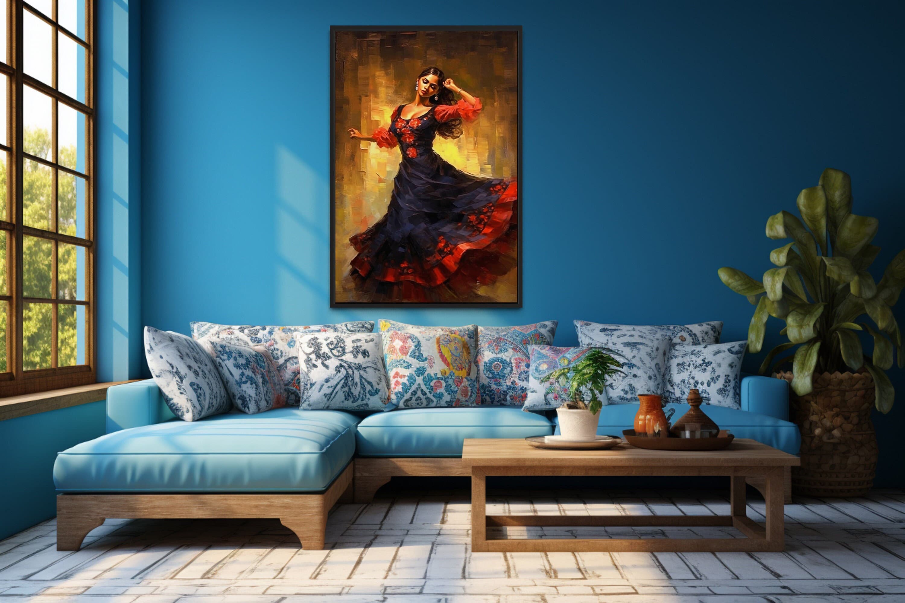 Mexican Wall Art - Woman Dancing Traditional Latin Dance Pai | Inspire ...