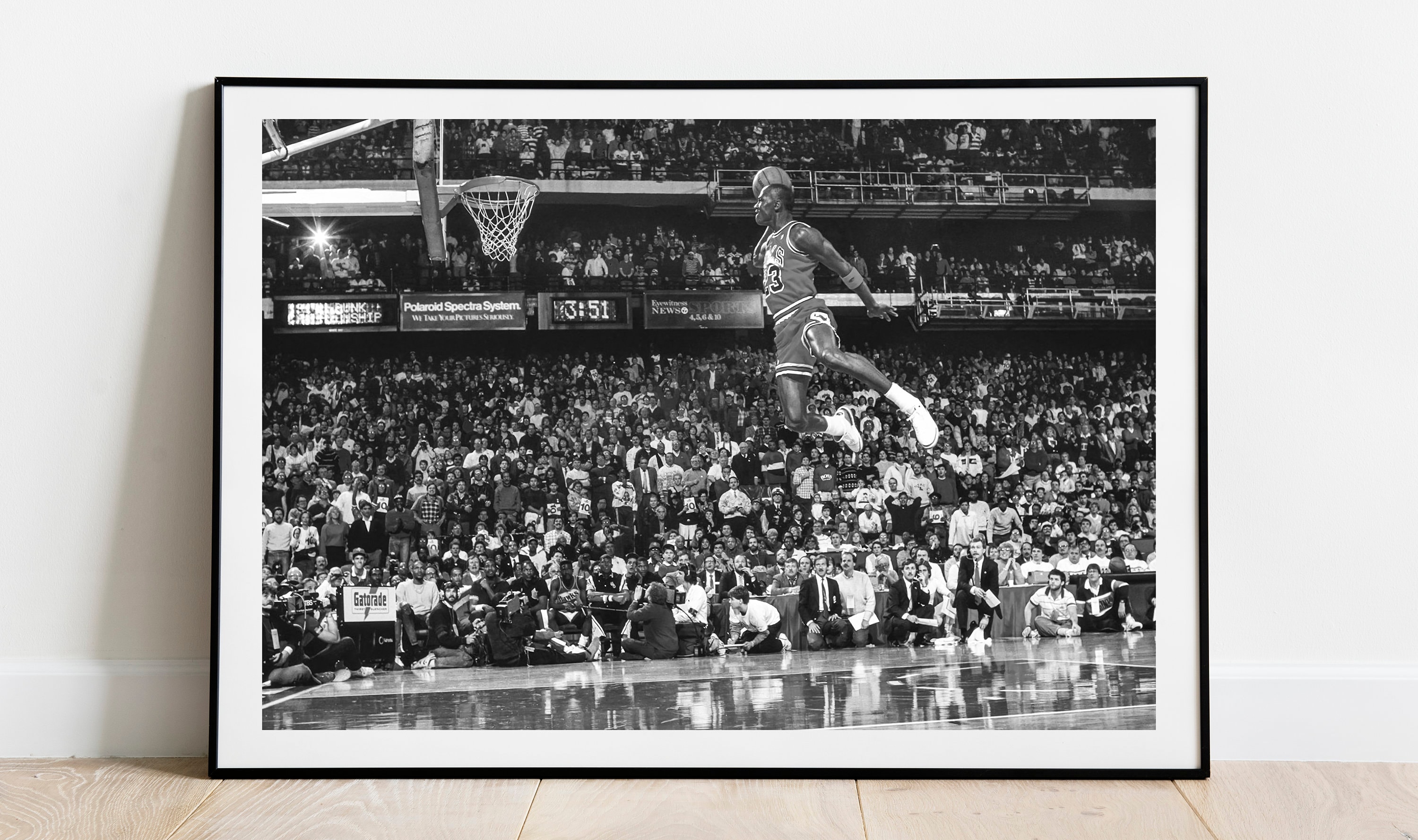 Michael Jordan Basketball Photo Poster, Michael Jordan Dunk | Inspire ...
