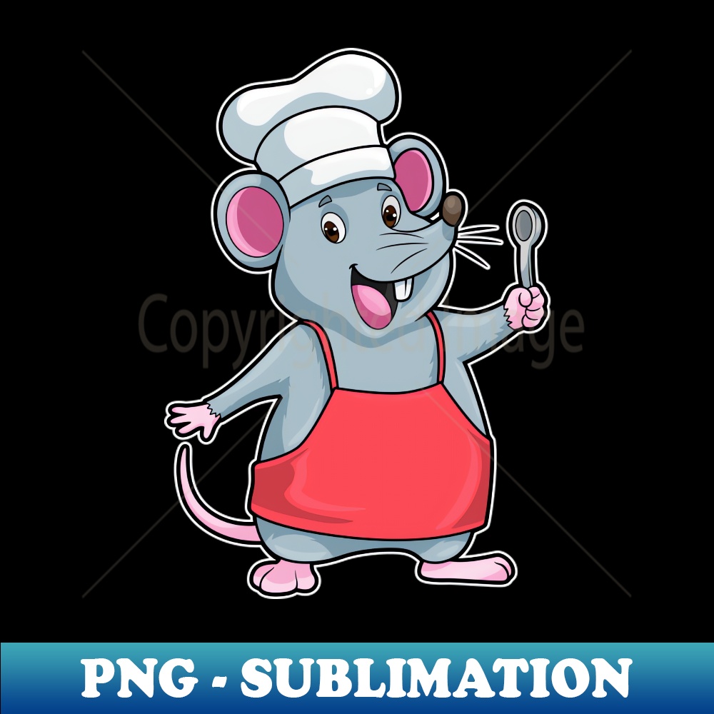 Rat as Chef with Cooking apron Wooden spoon - Premium PNG S | Inspire ...