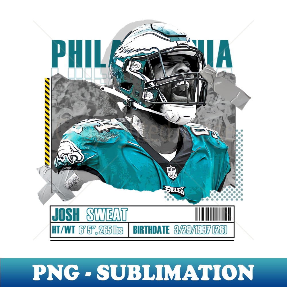 Josh Sweat Football Paper Poster Eagles 10 - PNG Sublimation | Inspire ...