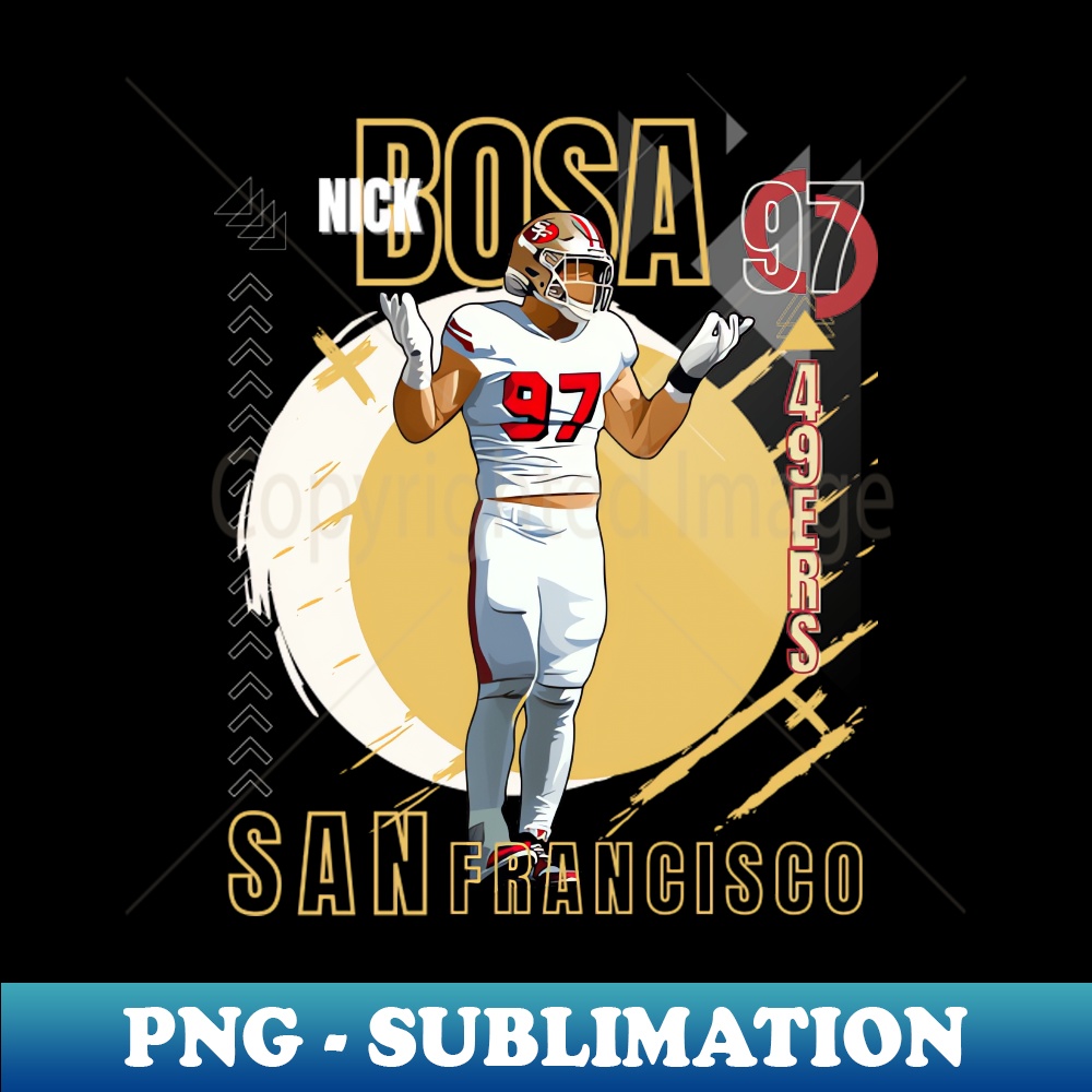 nick bosa football 49ers poster - Signature Sublimation PNG | Inspire ...