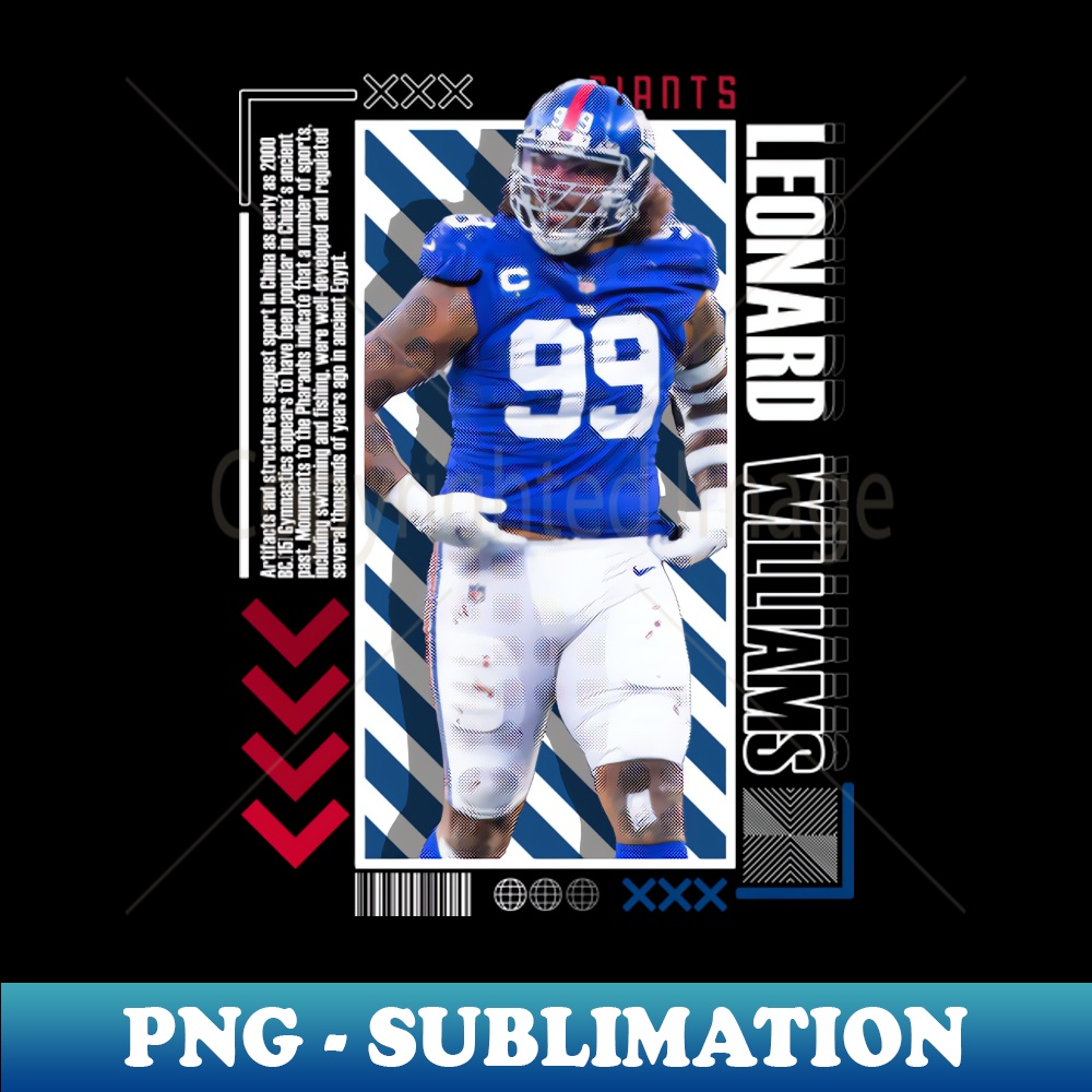 Leonard Williams Football Paper Poster Giants 9 - Decorative | Inspire ...